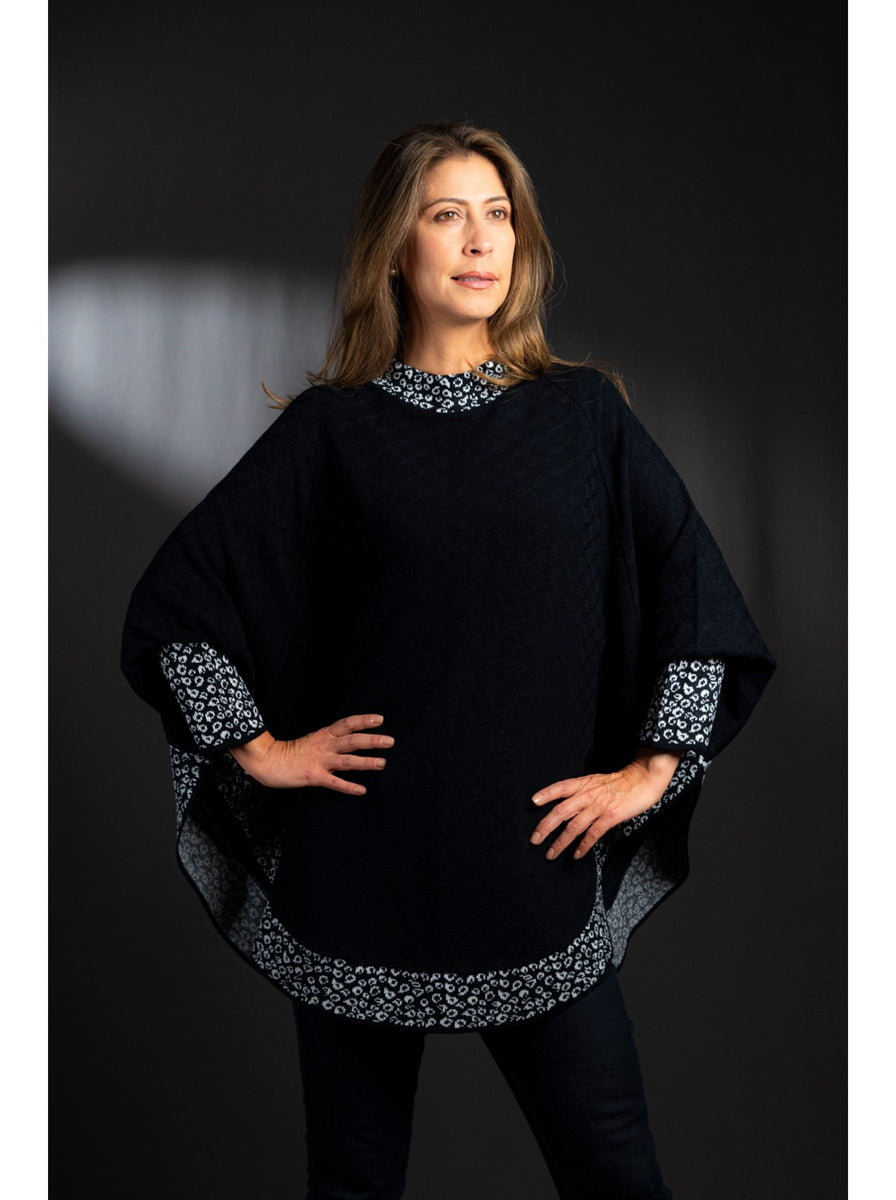 Ruana tipo buzo tejido para Mujer. Coco Azul Oscuro – Tejidos Casadiego